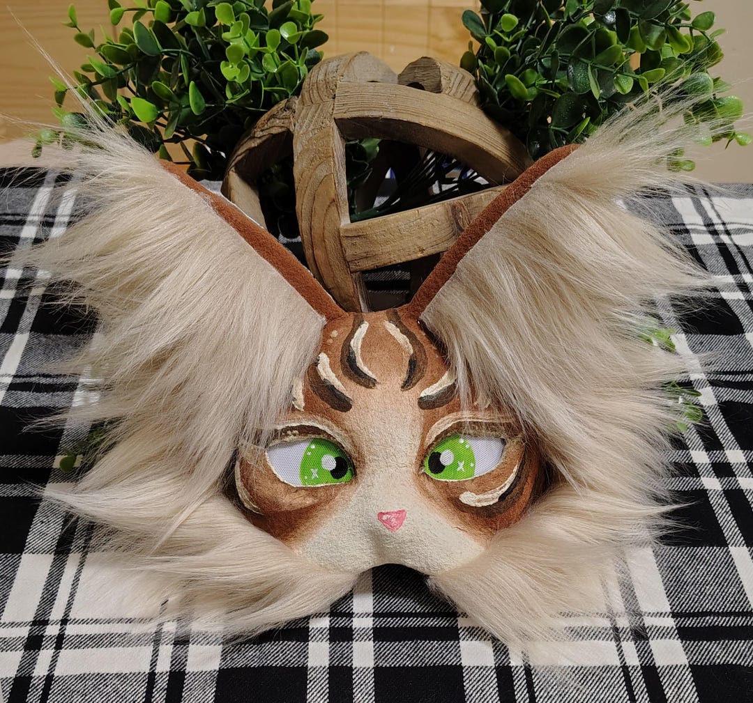 Norwegian Forest Cat Therian Mask, Fursuit, Handmade Feline Mask for ...