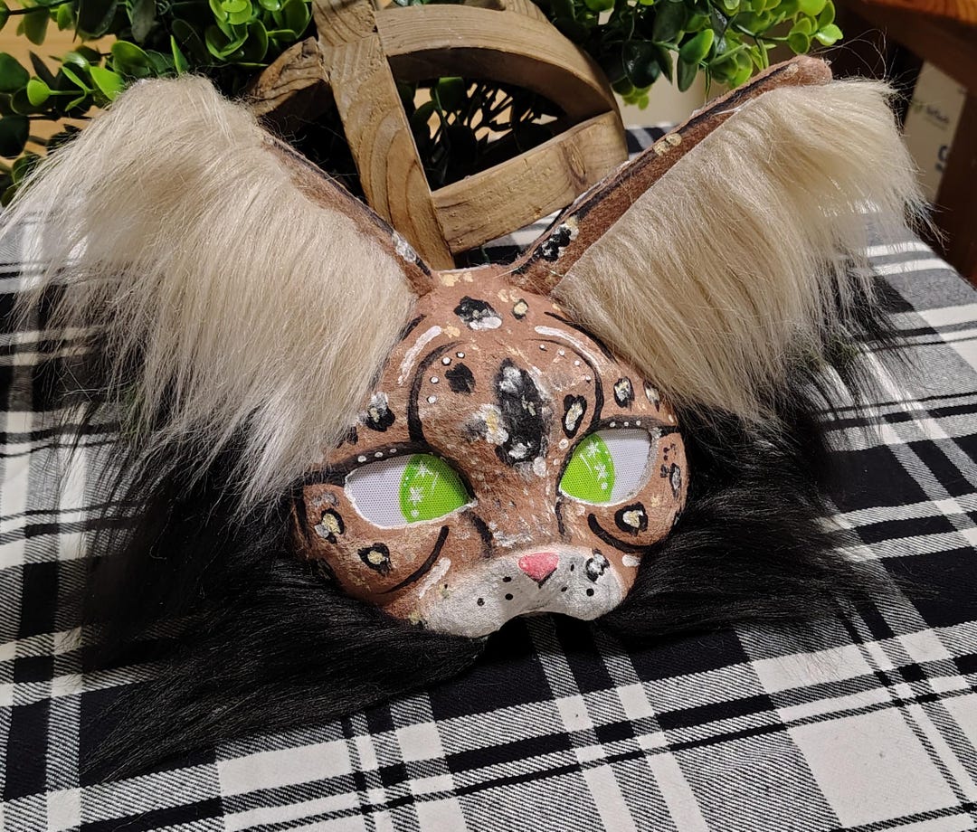Bengal Cat Therian Mask | Realistic Feline Fursuit Head | Brown Spotted ...