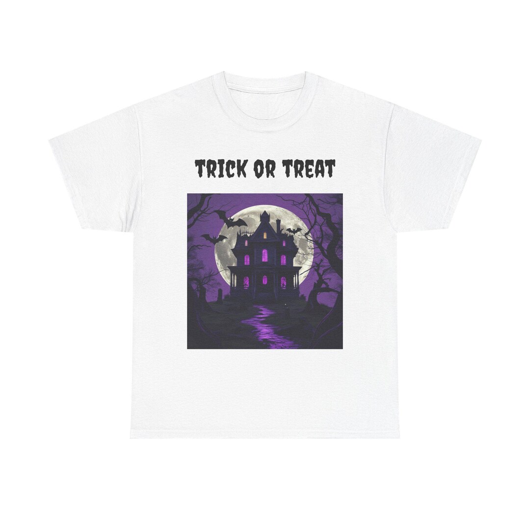 Spooky Haunted House Halloween Tee - Unisex Graphic Shirt - Etsy