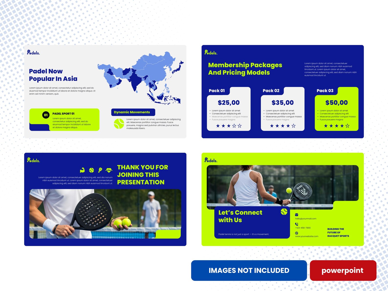 Padel Powerpoint Template: Sports Business Presentation (digital ...