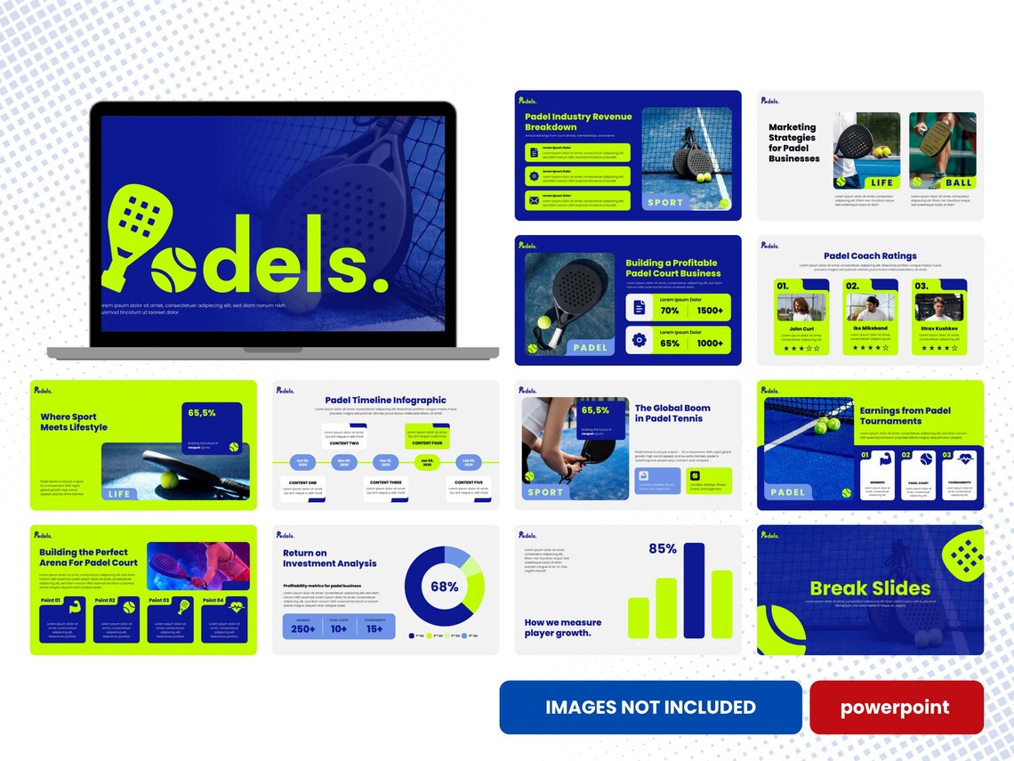 Padel Powerpoint Template: Sports Business Presentation (digital ...