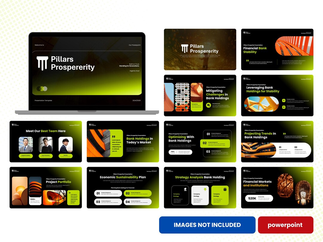 Pillars Prosperity Powerpoint Template | Finance and Banking ...