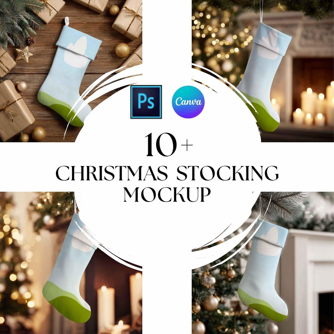 Christmas Stocking Mockup, Mockup Bundle, Digital Download, Print on ...