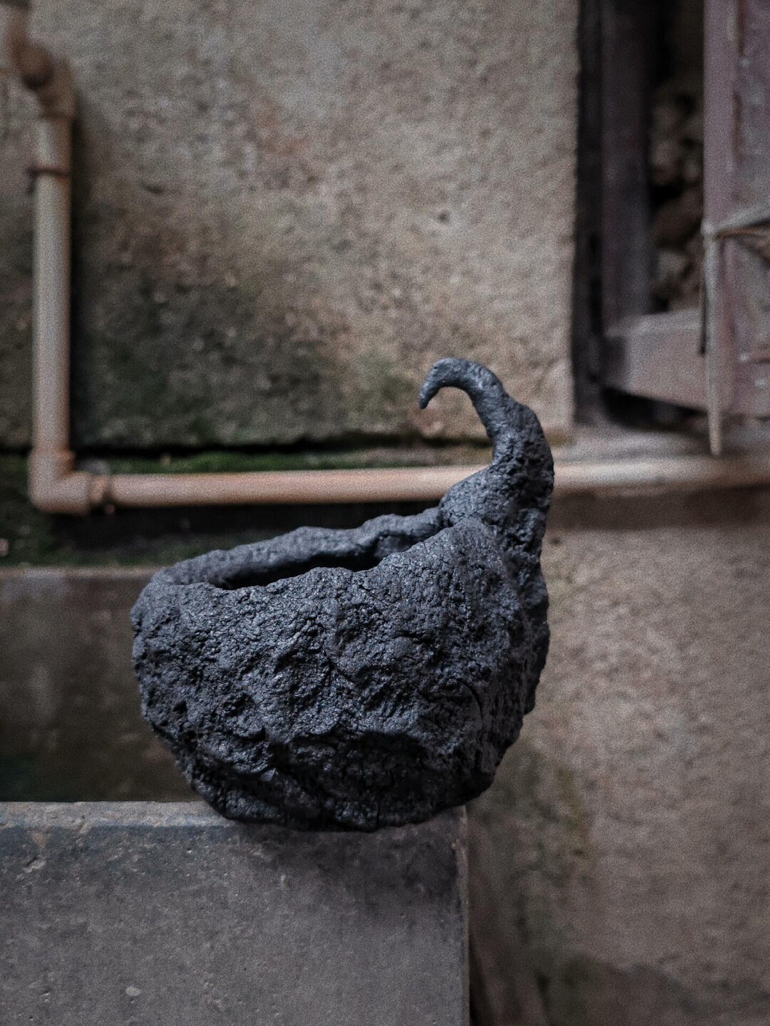 Handmade Black Clay Scorpion Tail Planter, Wabi-sabi Ceramic Pot - Etsy