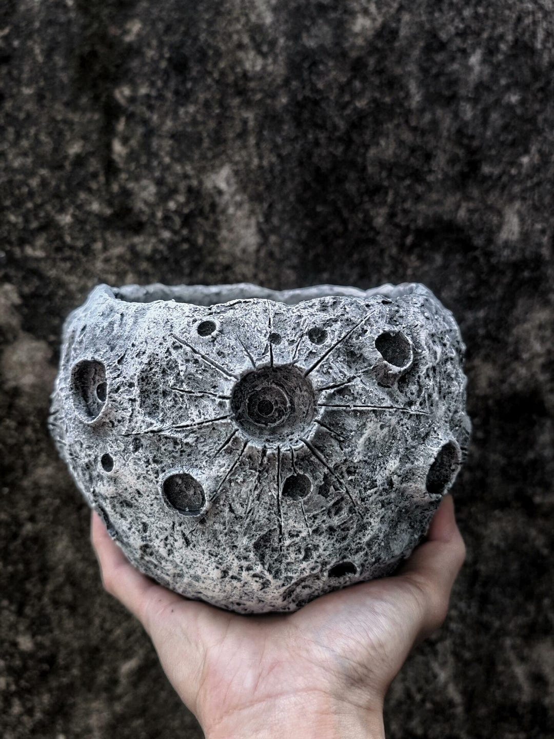 Handmade Lunar Crater Ceramic Planter, Wabi Sabi Succulent Pot - Etsy