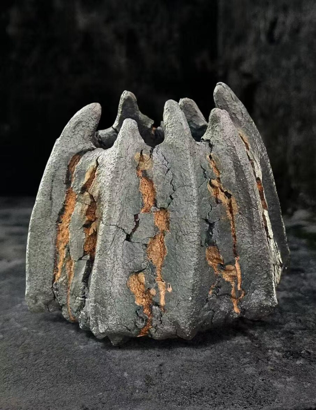 Handcrafted Volcano Lava Planter With Textured Charred Design for ...
