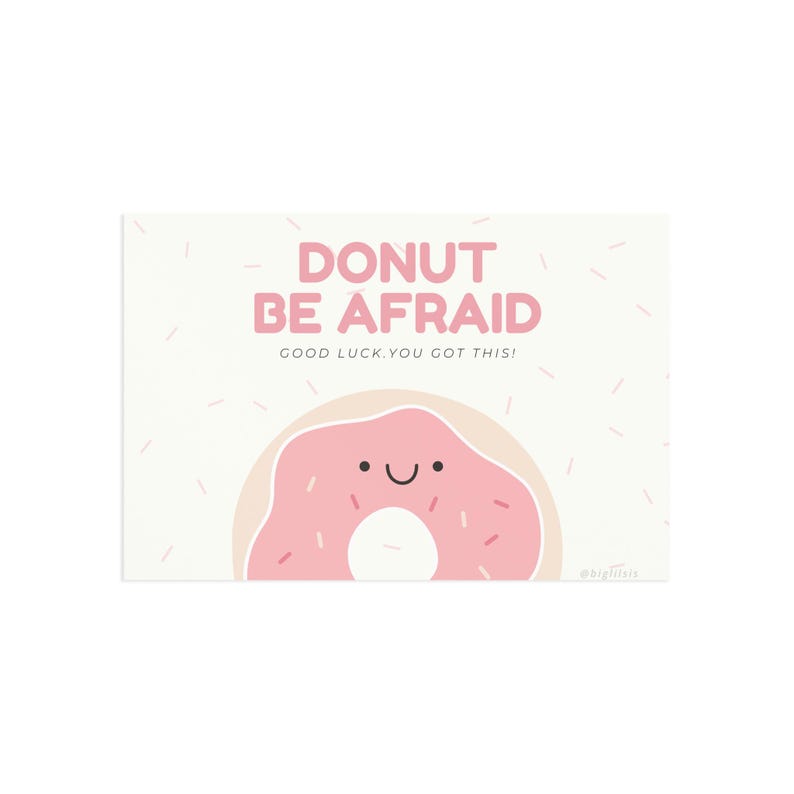 Whimsical Donut-themed Fine Art Postcards, Inspirational Cards, Cute ...