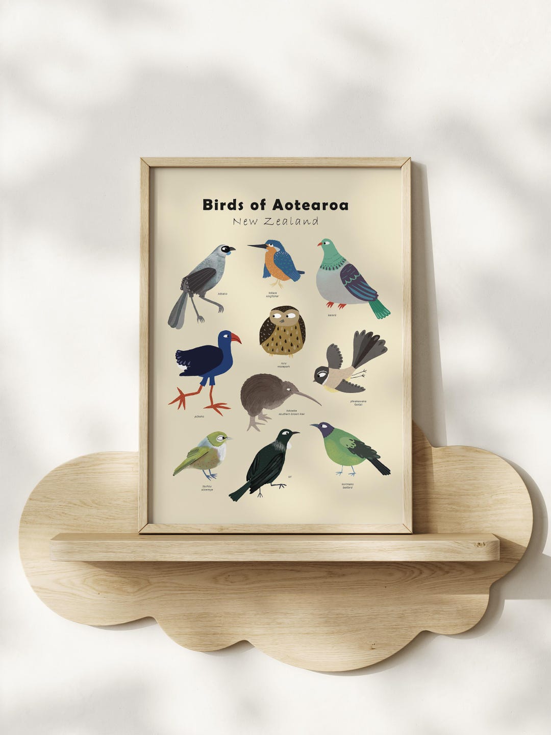 New Zealand Birds Poster – Aotearoa Native Species, Nursery Wall Art - Etsy