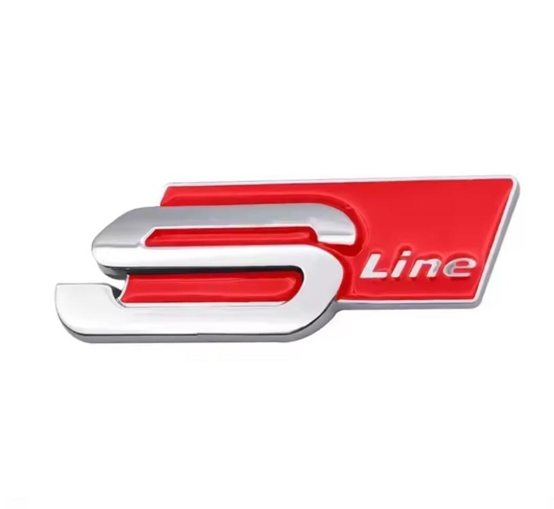 Audi S Line 3D Fender Badge Decals | Metal Emblem Stickers for A1 A3 A4 ...