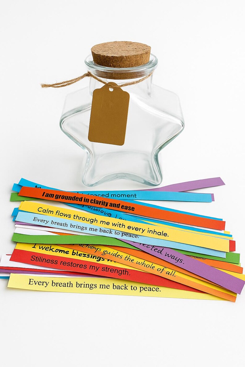 Affirmation Star Jar Kit, Handmade Stress Relief Gift, Anxiety & Self ...