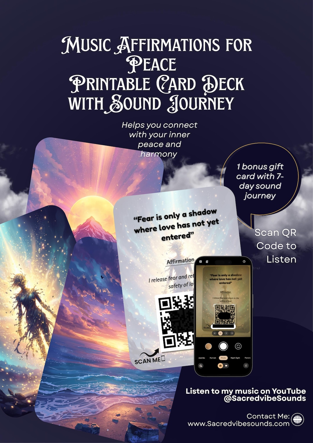 Printable Affirmation Cards With Healing Music – Sound Journey (PDF) - Etsy