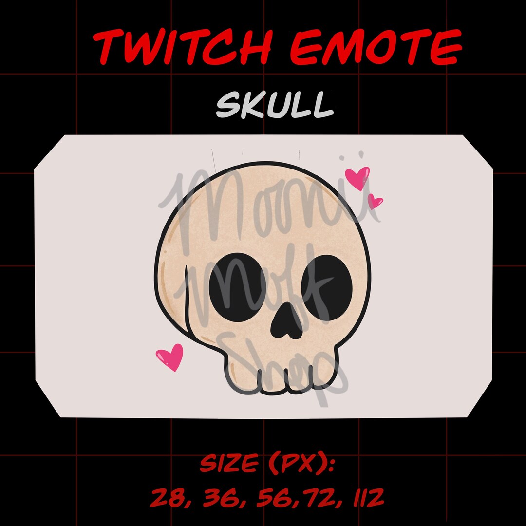 Twitch & Discord Emote | Skull Hearts - Etsy