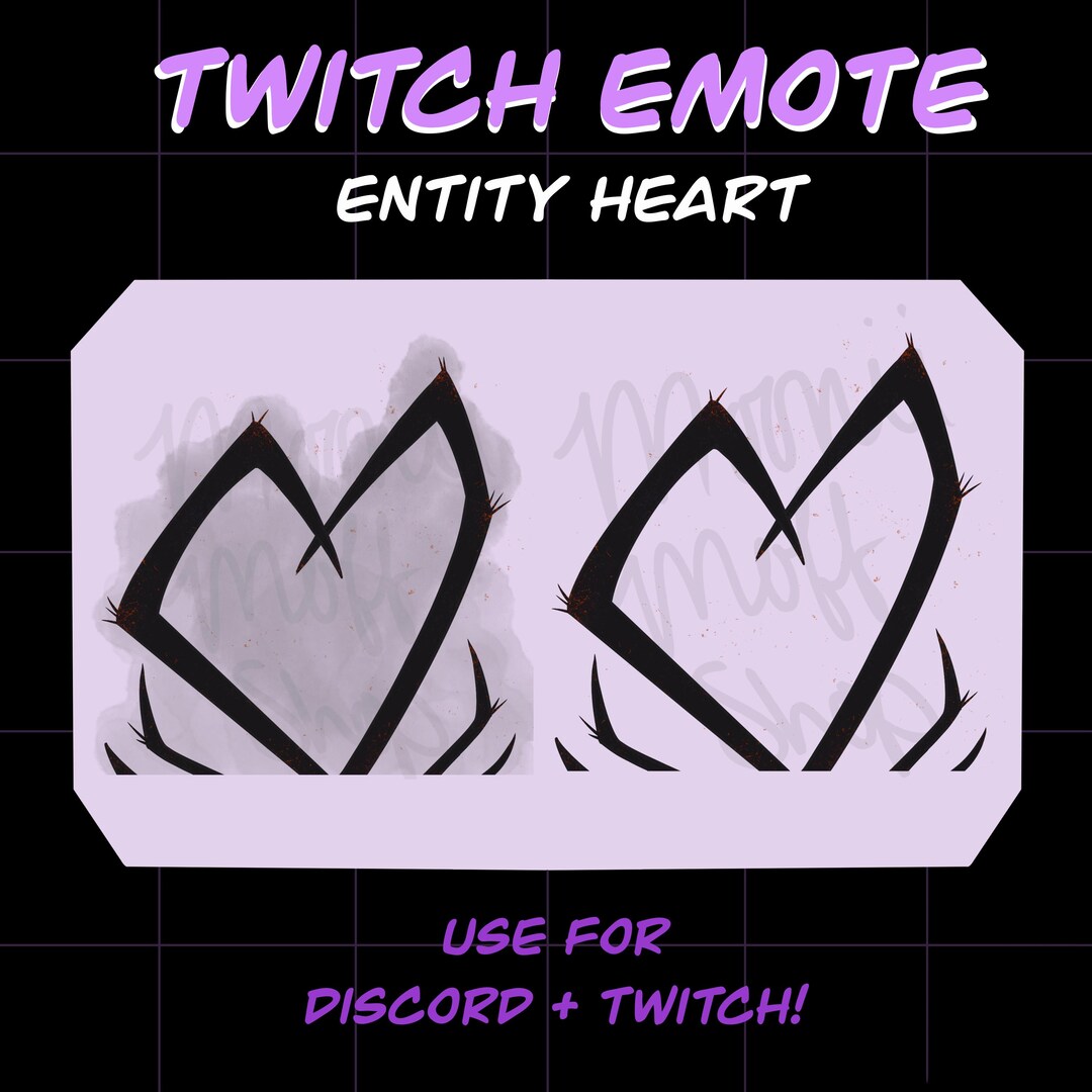 Entity Heart Twitch & Discord Emote | 2 Variations - Fog and No Fog - Etsy