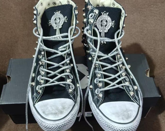 Spiked Converse Chuck Taylor Shoes - Etsy