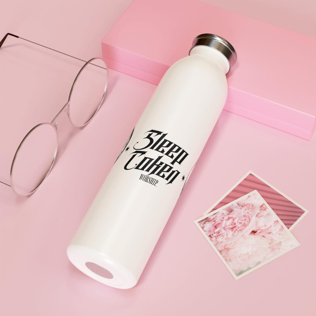 Sleep Token Logo Slim Water Bottle, Stainless Steel 20oz, Worship ...