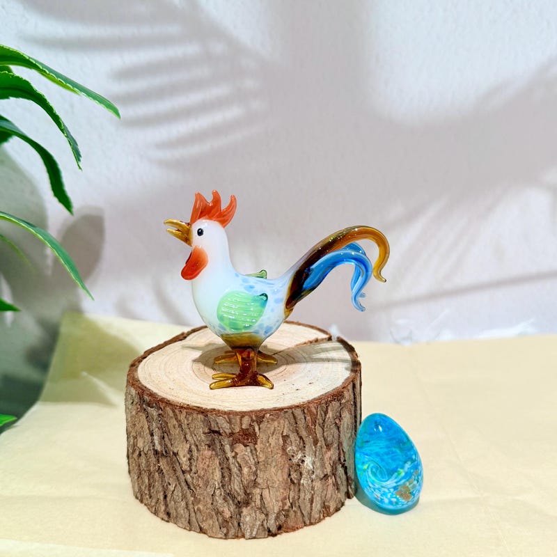 Handmade Glass Rooster - Etsy