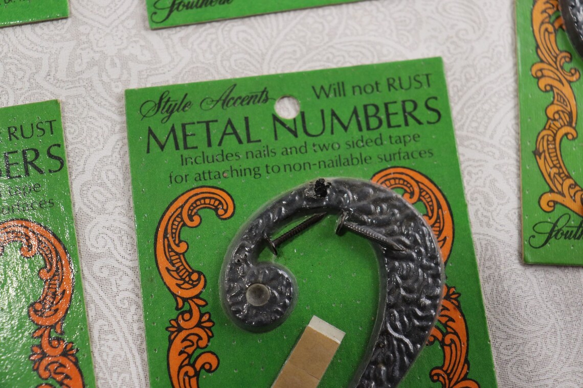 Metal Numbers/ Vintage Set of 5 Metal Outdoor Numbers/ Numbers | Etsy