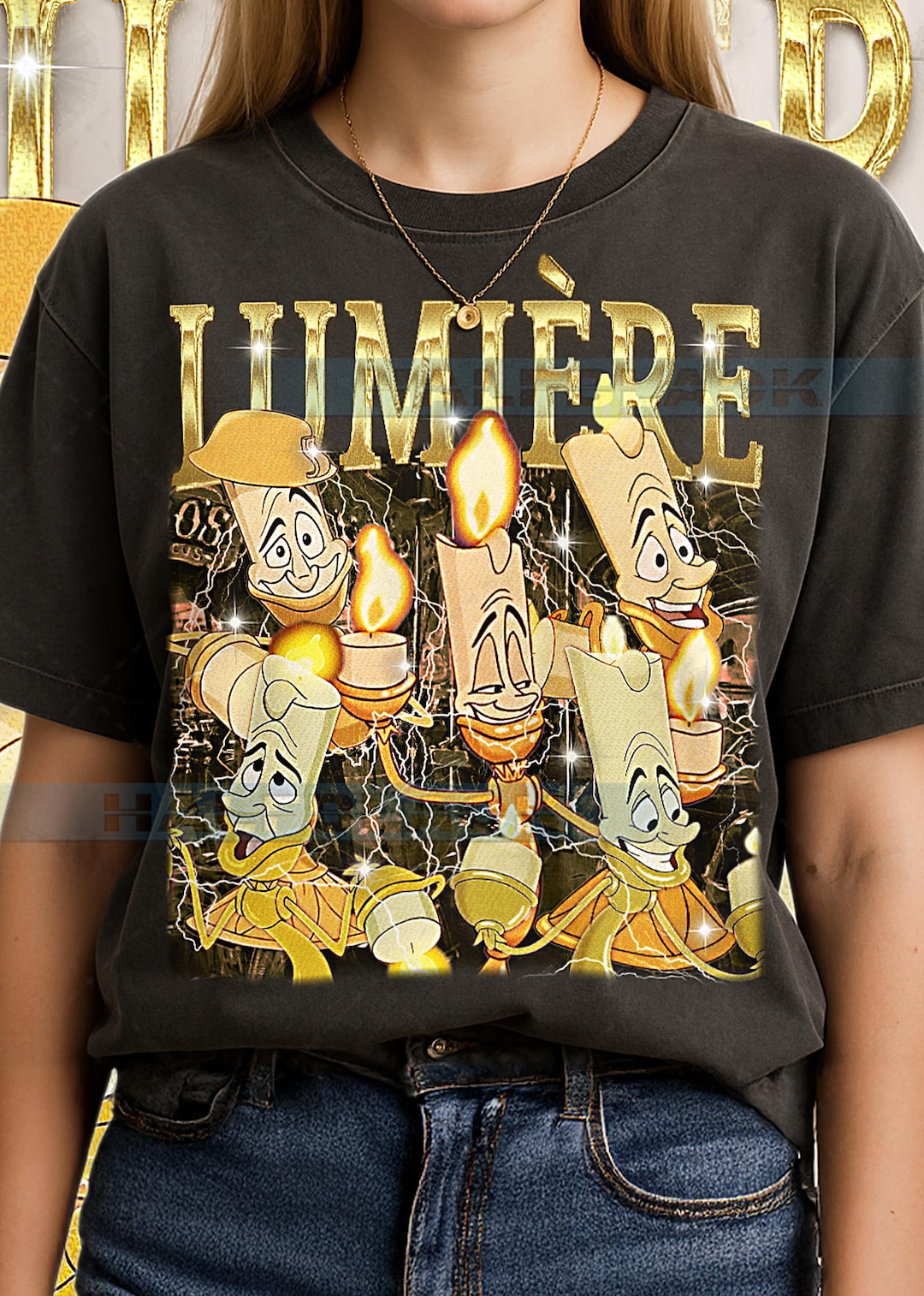 Lumière T-shirt, Vintage Animated Character Beauty and the Beast ...