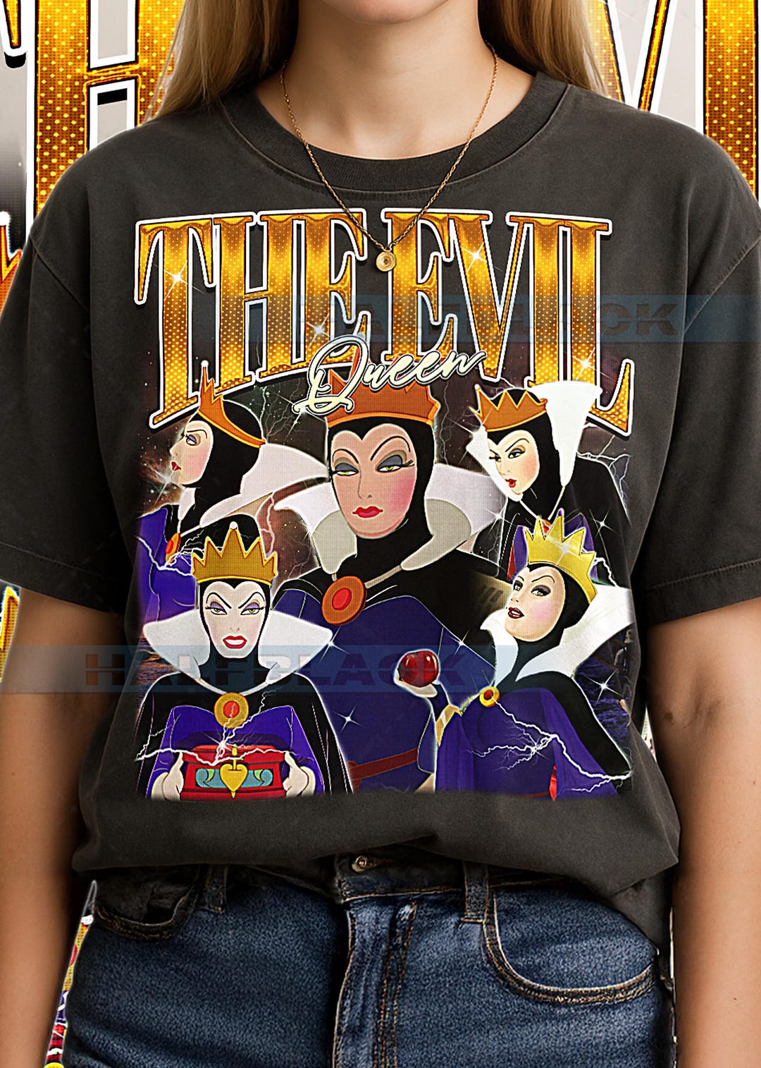 The Evil Queen Sn0w White T-shirt, Vintage Sn0w White Villain Sorceress ...