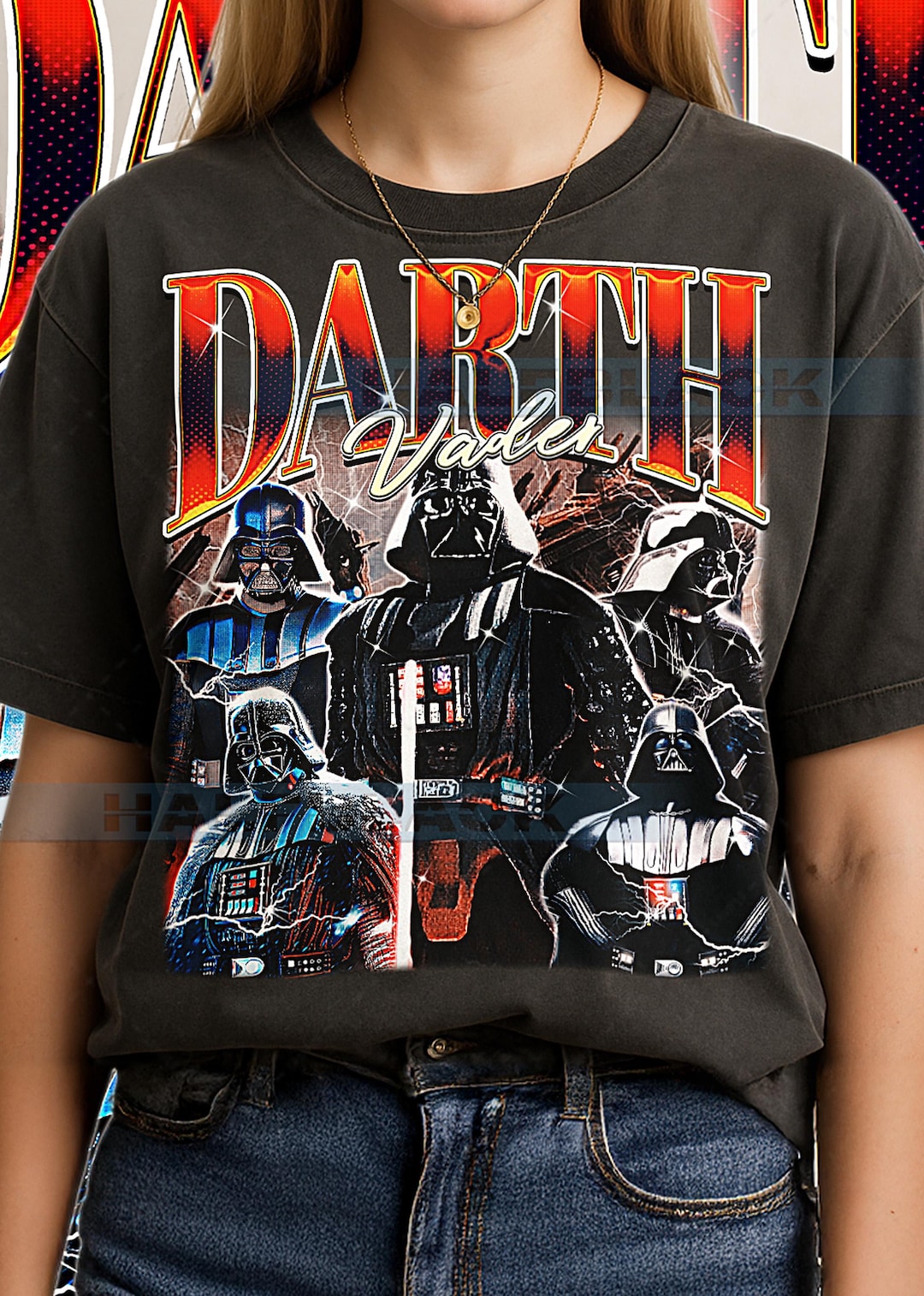 Darth Vader T-shirt, Vintage Sith Lord Villain Dark Side St4r W4rs ...