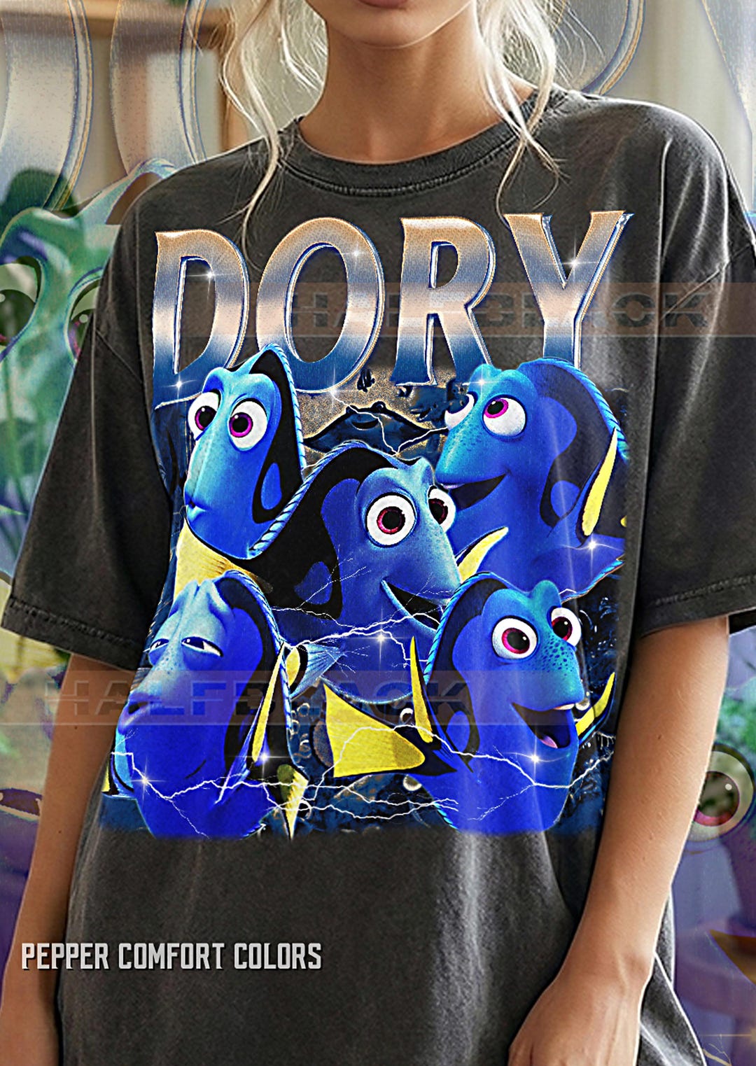 Dory Finding Nemo Shirt, 90s Vintage Retro Bootleg Blue Tang T-shirt ...