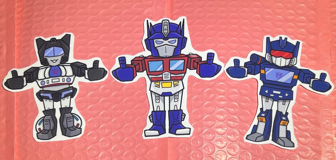 Transformer Middle Finger Stickers - Etsy
