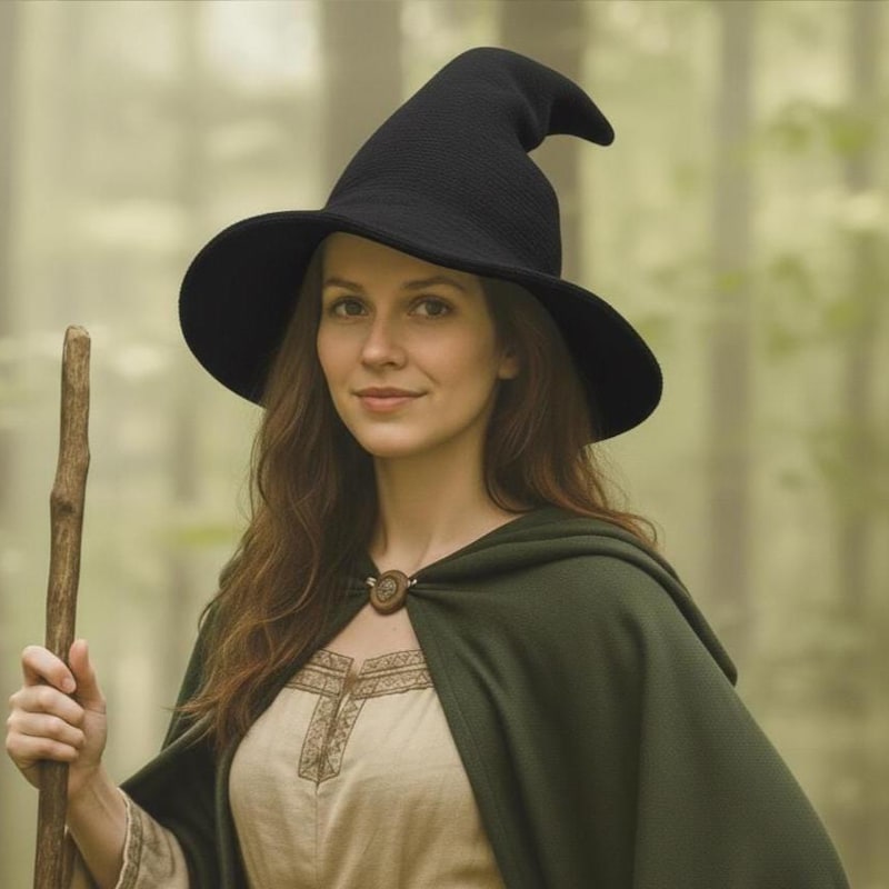 Burgundy Witch Hat - Etsy UK