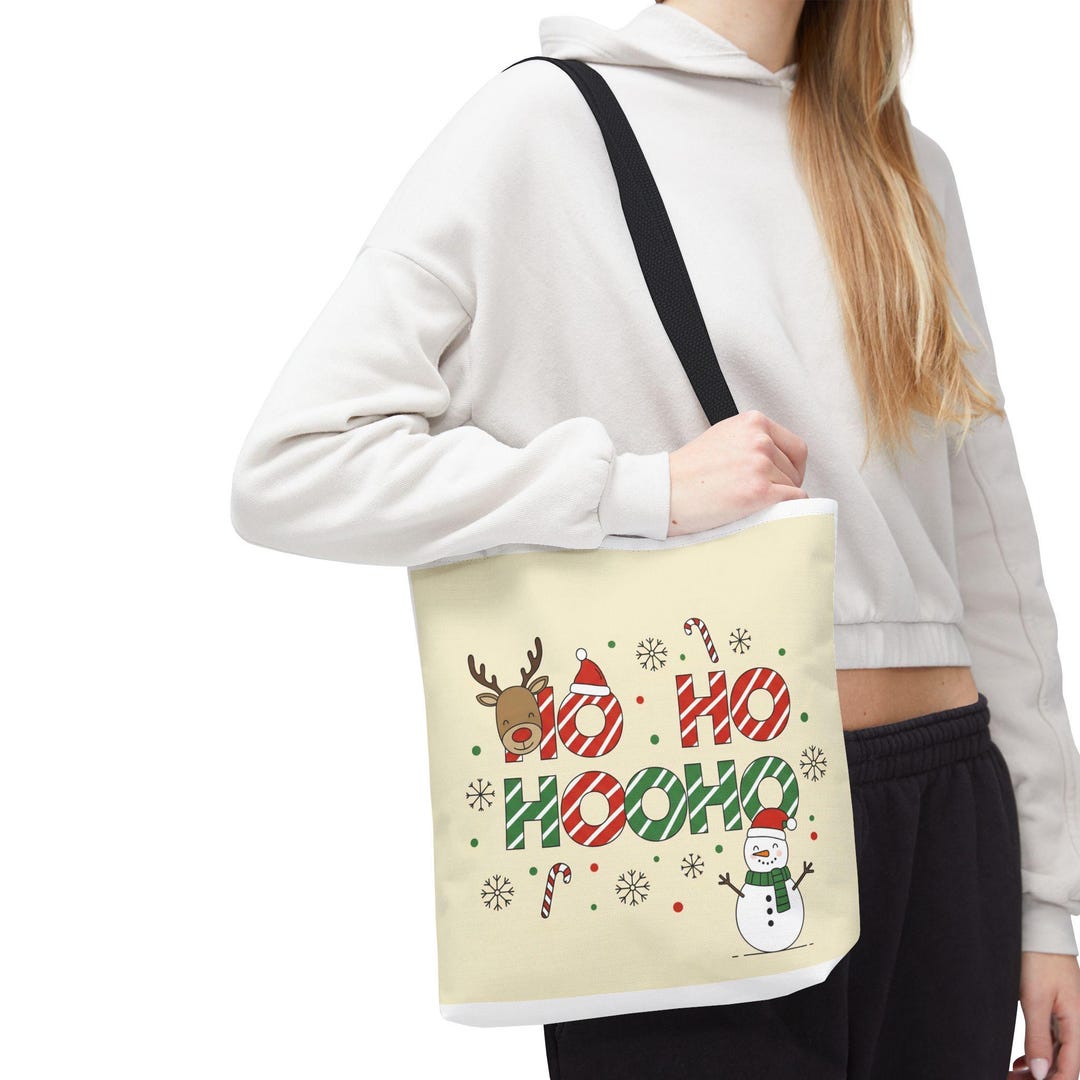 Christmas Tote Bag | Snowman Holiday Bag - Etsy