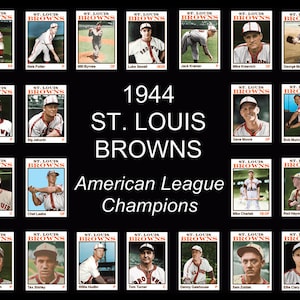 1944 ST LOUIS BROWNS Poster Decor Gift Wall Art 1944 World Series Team ...