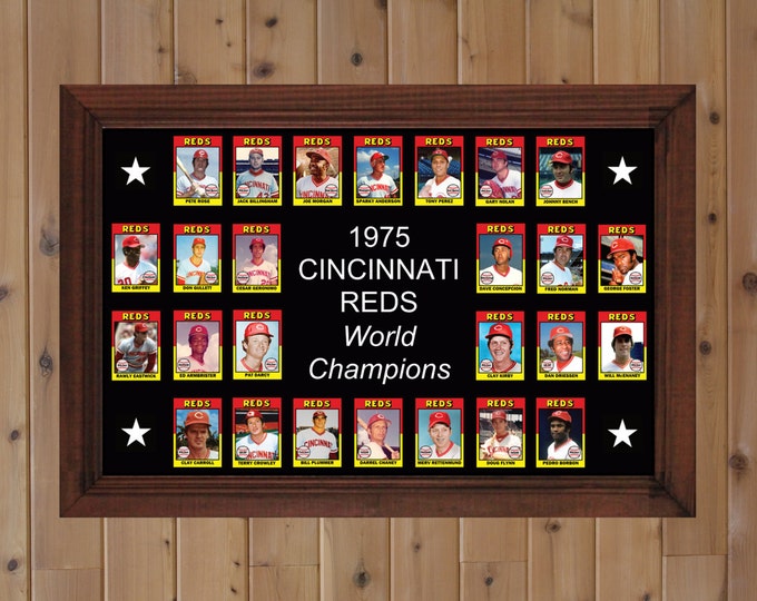 1975 CINCINNATI REDS Poster Decor Gift Wall Art 1975 World Series Team ...