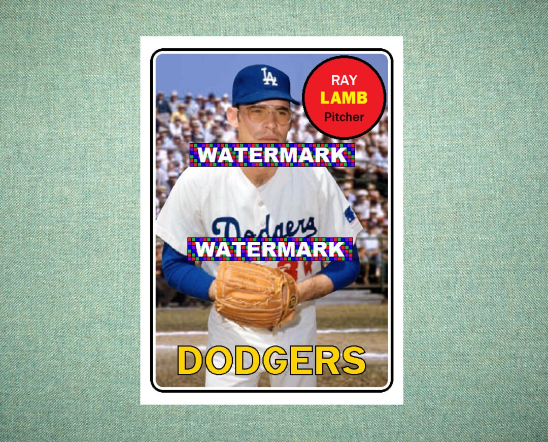 Ray Lamb Los Angeles Dodgers Custom Baseball Card 1969 Style - Etsy