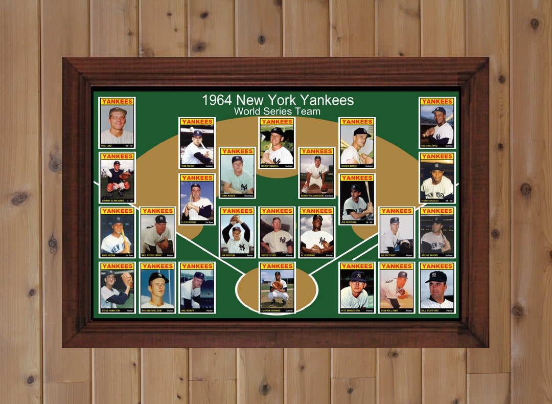 1964 NEW YORK YANKEES Poster Decor Gift Wall Art 1964 World Series Team ...