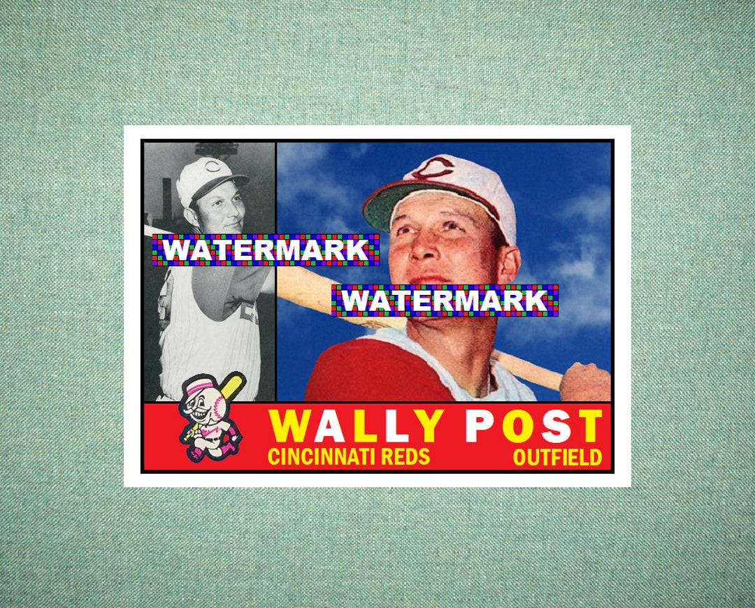 Wally Post Cincinnati Reds Custom Baseball Card 1960 Style card That ...