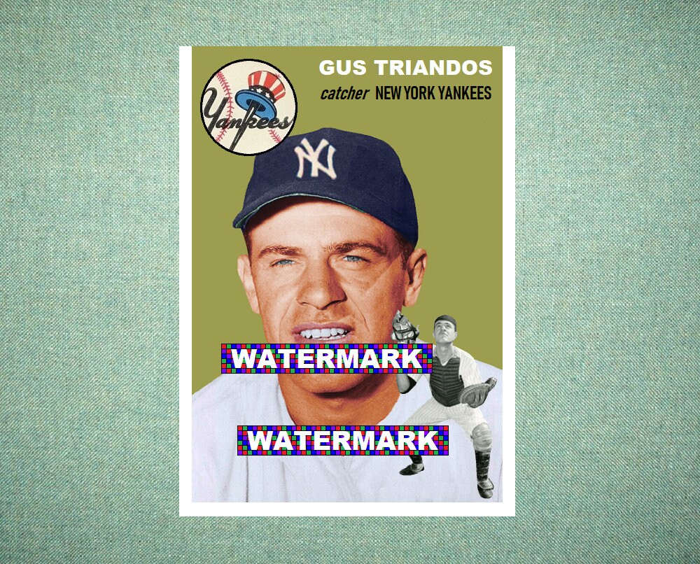 Gus Triandos New York Yankees Custom Baseball Card 1954 Style - Etsy