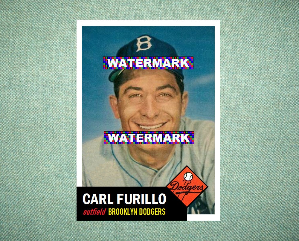 Carl Furillo Brooklyn Dodgers Custom Baseball Card 1953 Style card That ...