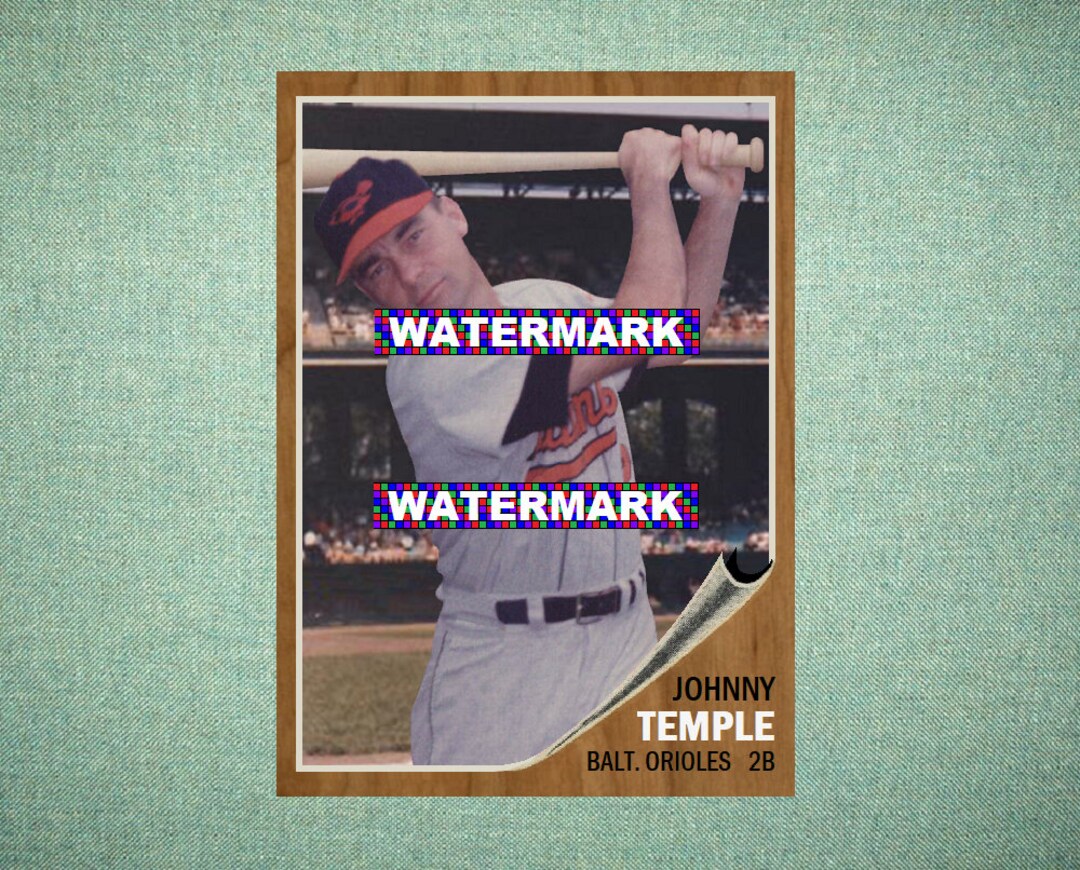 Johnny Temple Baltimore Orioles Custom Baseball Card 1962 - Etsy