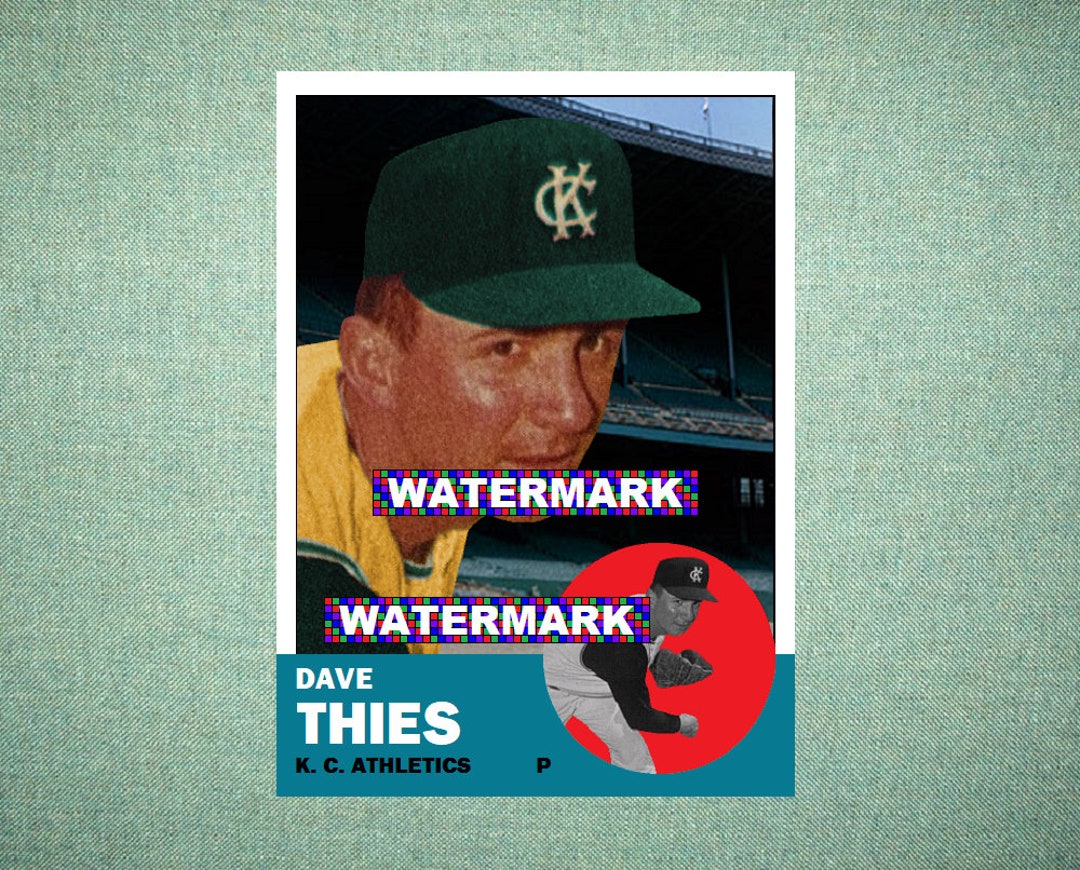 Dave Thies Kansas City Athletics A's Custom Baseball Card 1963 Style ...