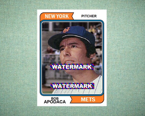 Bob Apodaca New York Mets Custom Baseball Card 1974 Style | Etsy
