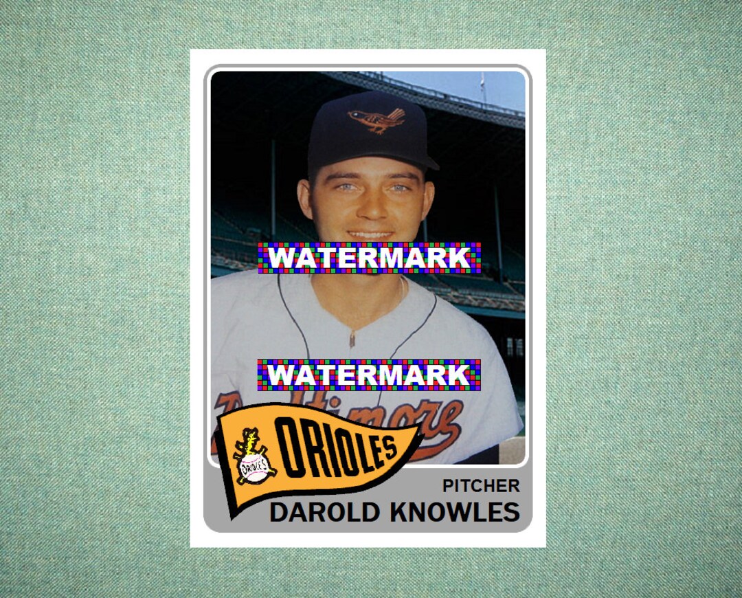 Darold Knowles Baltimore Orioles Custom Baseball Card 1965 - Etsy