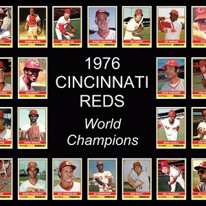 1976 CINCINNATI REDS Poster Decor Gift Wall Art 1976 World Series Team ...