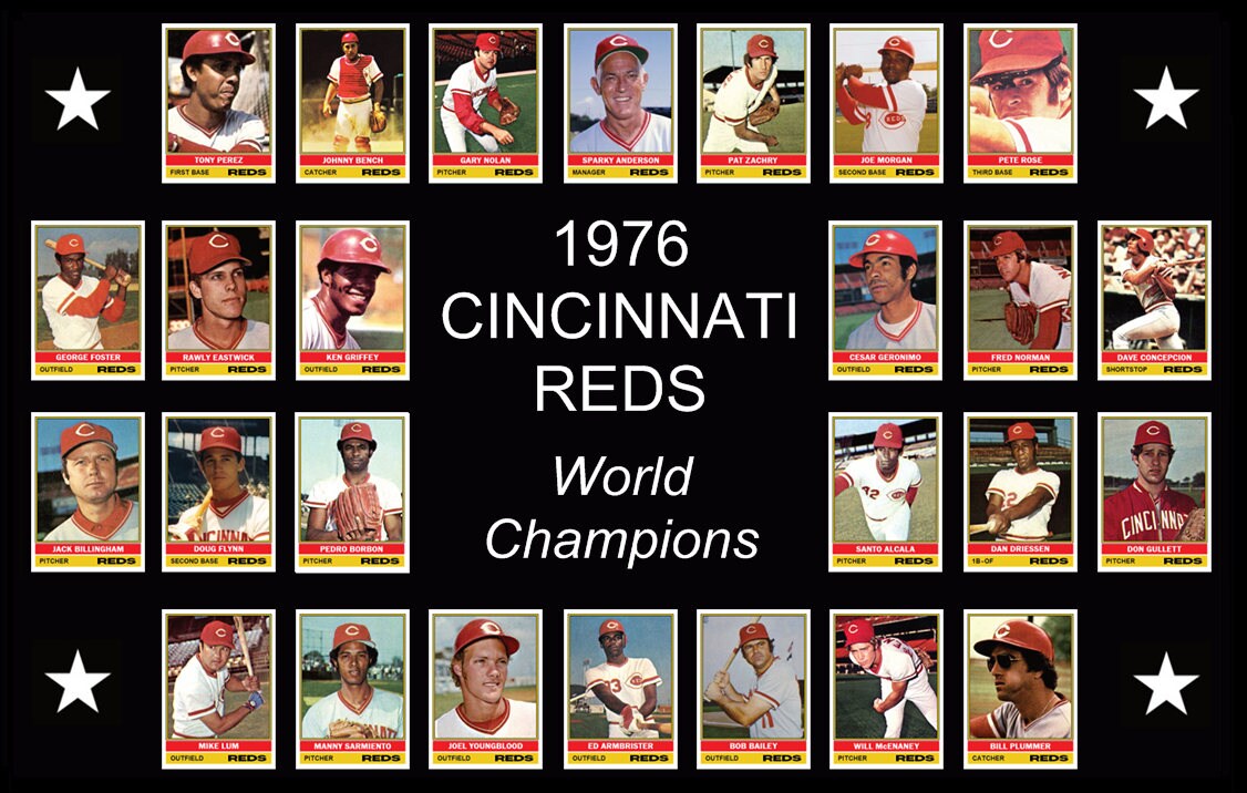 1976 CINCINNATI REDS Poster Decor Gift Wall Art 1976 World - Etsy.de