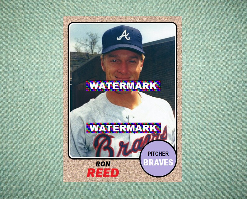 Ron Reed Atlanta Braves Custom Baseball Card 1968 Style - Etsy