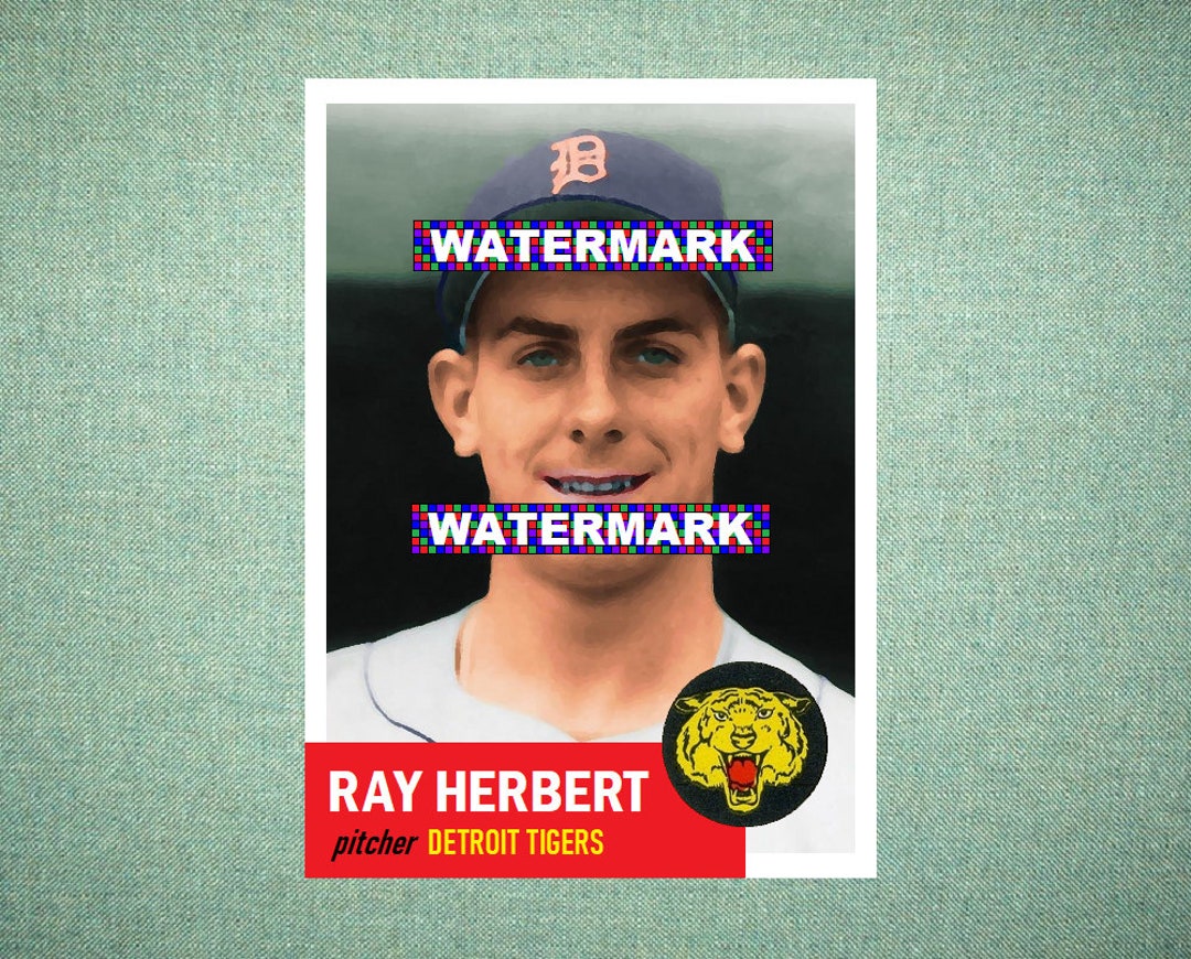 Ray Herbert Detroit Tigers Custom Baseball Card 1953 Style - Etsy
