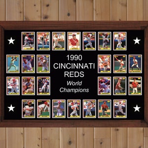 1990 CINCINNATI REDS Poster Decor Gift Wall Art 1990 World Series Team ...