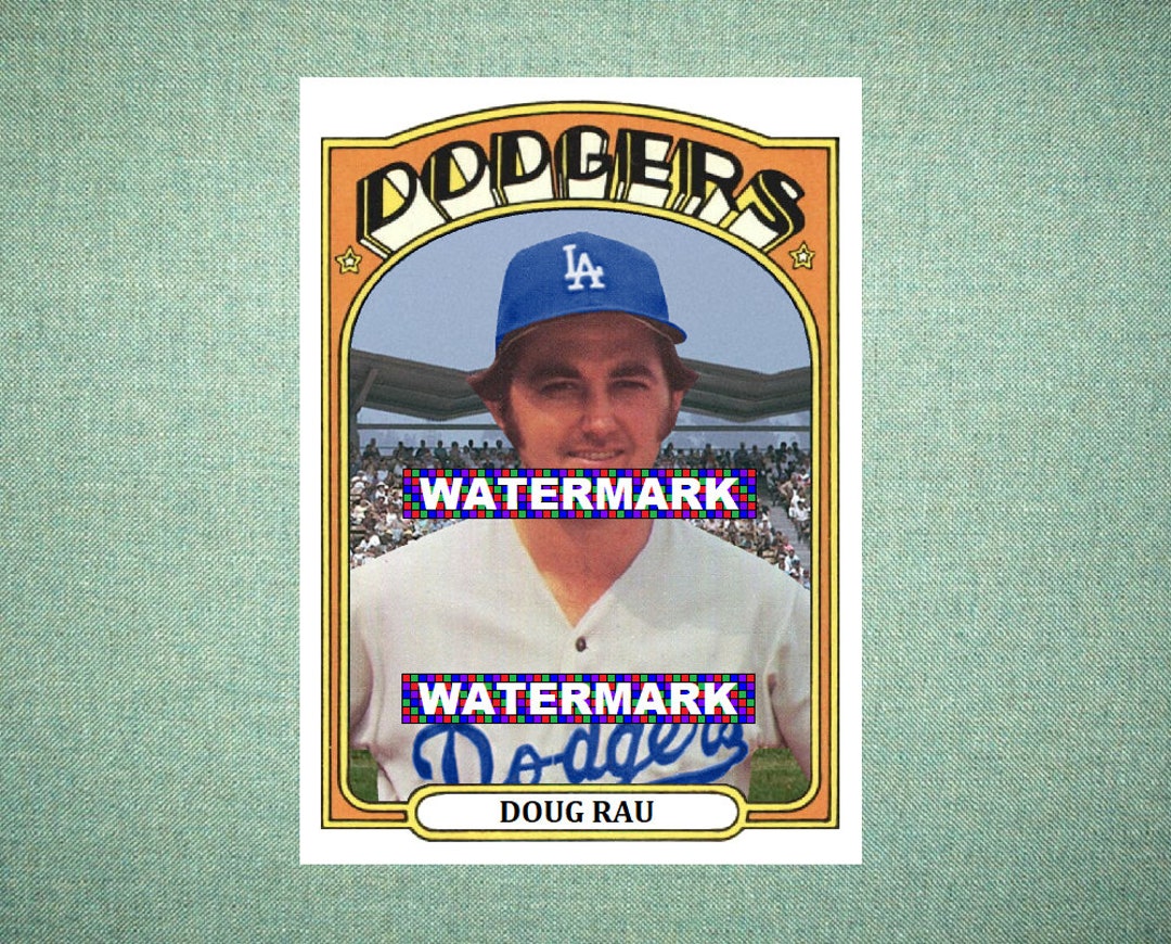 Doug Rau Los Angeles Dodgers Custom Baseball Card 1972 Style - Etsy