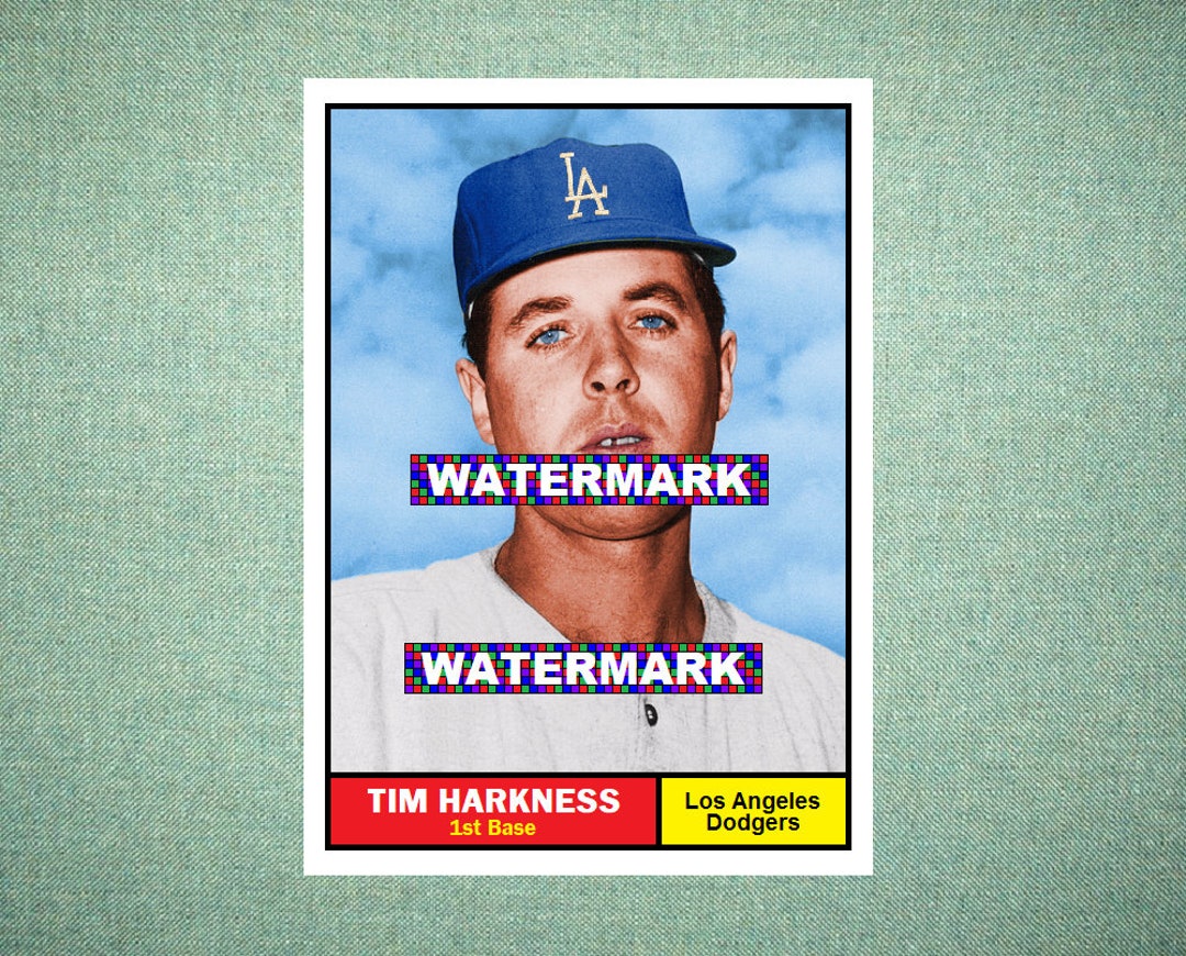 Tim Harkness Los Angeles Dodgers Custom Baseball Card 1961 Style card ...
