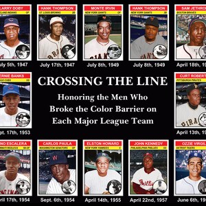 African American Baseball Card Poster 1st Black Players on Each Team in ...