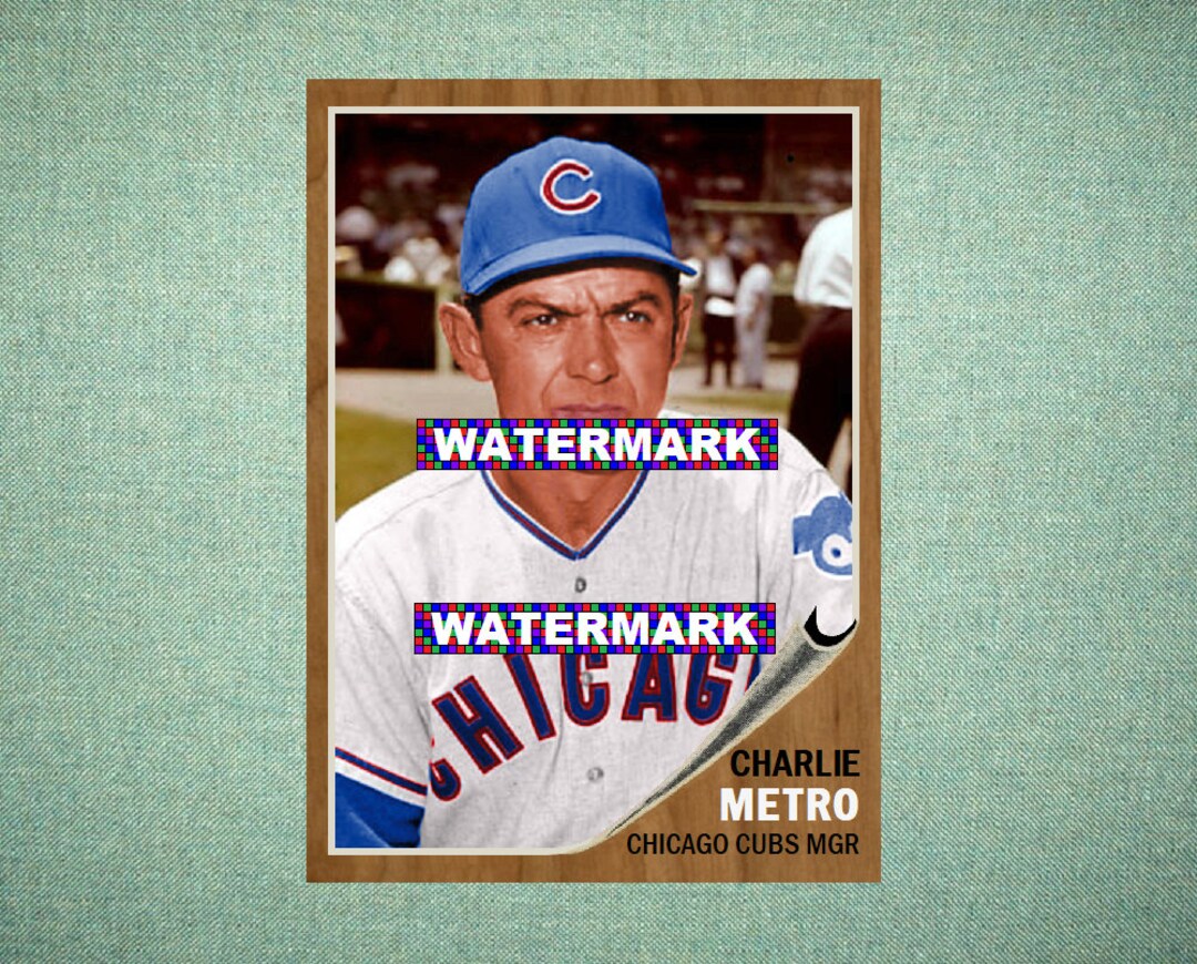 Charlie Metro Chicago Cubs Custom Baseball Card 1962 Style - Etsy
