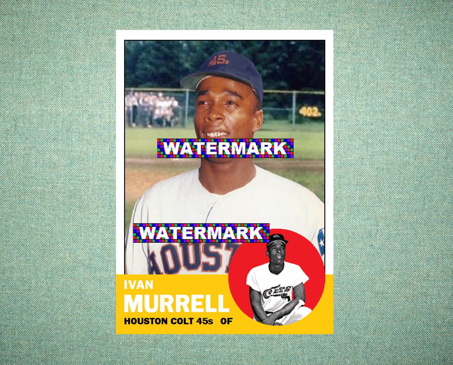 Ivan Murrell Houston Colt 45 45s Custom Baseball Card 1963 - Etsy