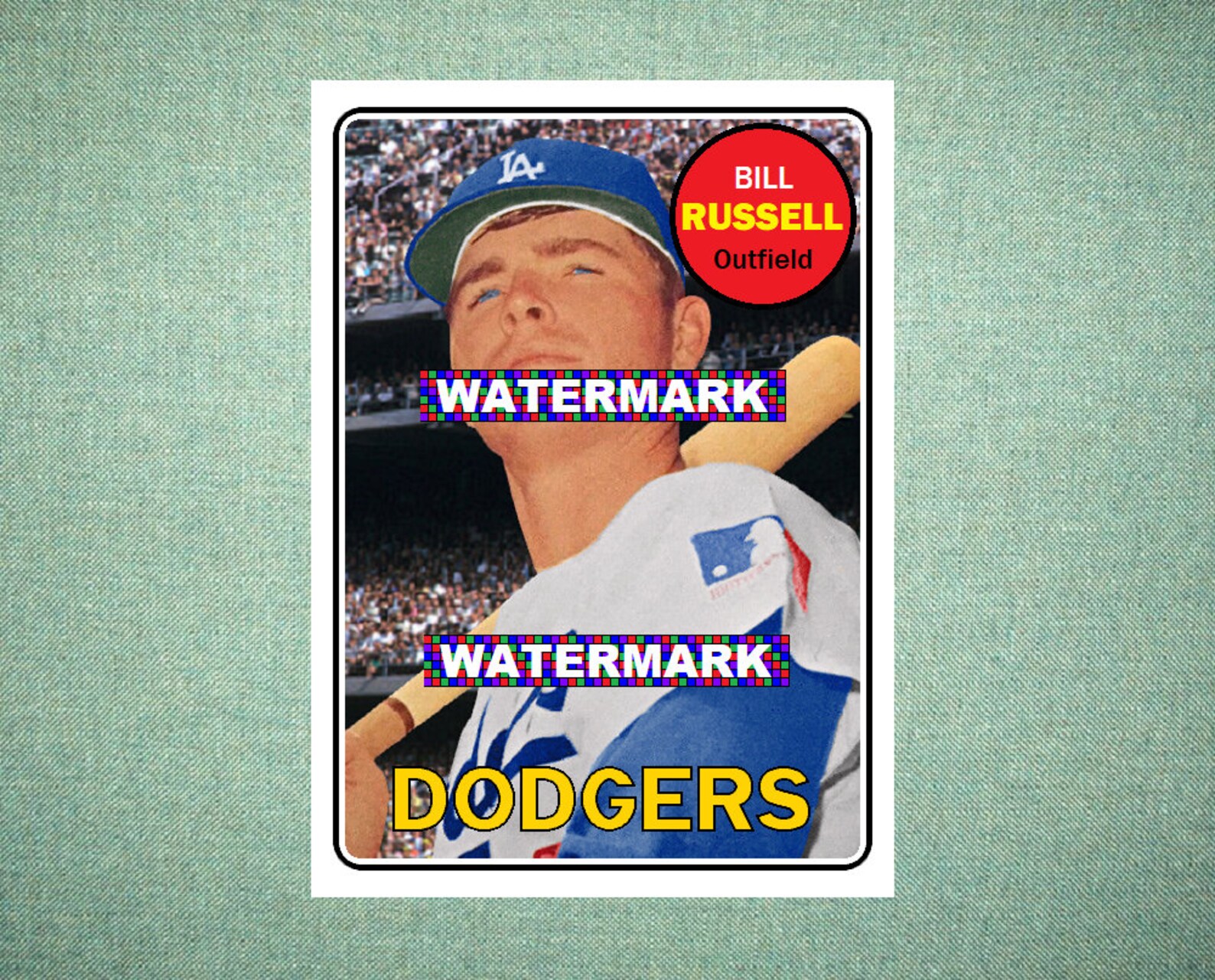 Bill Russell Los Angeles Dodgers ORIGINAL card That - Etsy